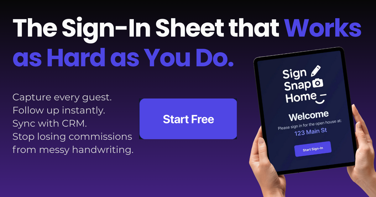 Best Open House Sign In App - Privacy-First & Works Offline | Sign Snap ...